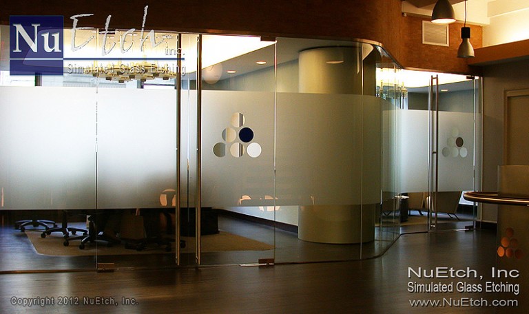 Privacy on Conference Room Glass Panels and Doors - NuEtch Art for Glass