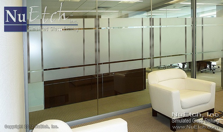 Privacy on Conference Room Glass Panels and Doors - NuEtch Art for Glass