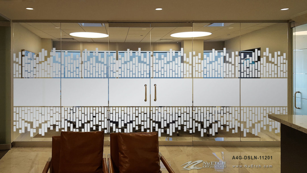 Privacy on Conference Room Glass Panels and Doors - NuEtch Art for Glass